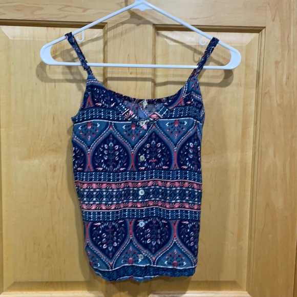 Roxy | Tops | Roxy Skinny Strap Crop Tank Top Button Down Sz S | Poshmark